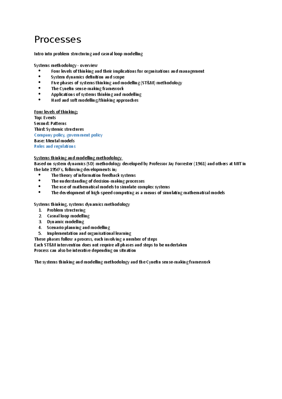 Processes - Processes Intro into problem structuring and casual loop ...