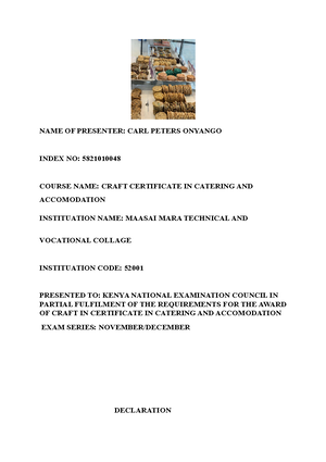 - Trade project submitted to Knec in 2022 - NAME OF PRESENTER: JAMES ...