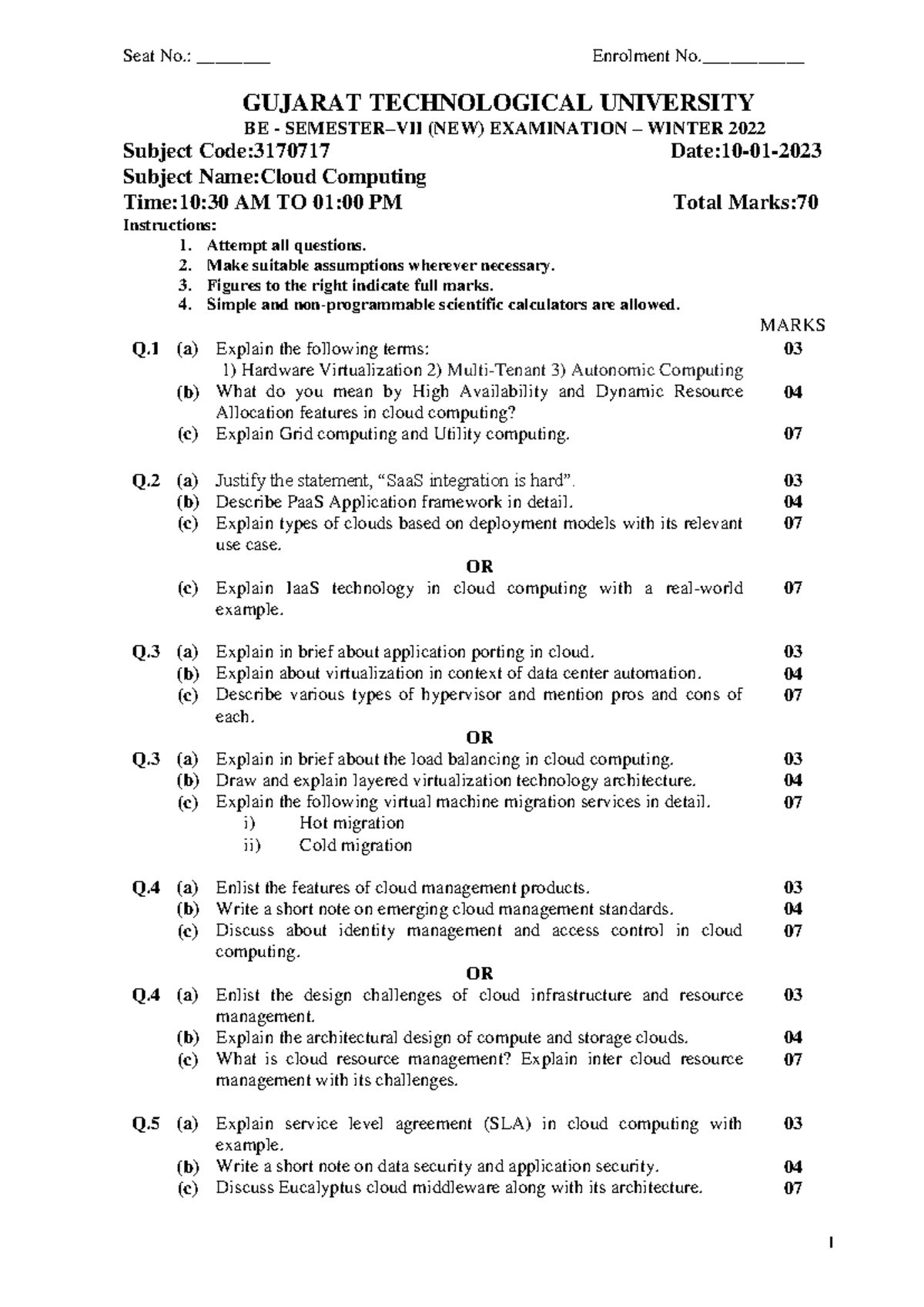 Cc - cc book - 1 Seat No.: ________ Enrolment No.___________ GUJARAT ...