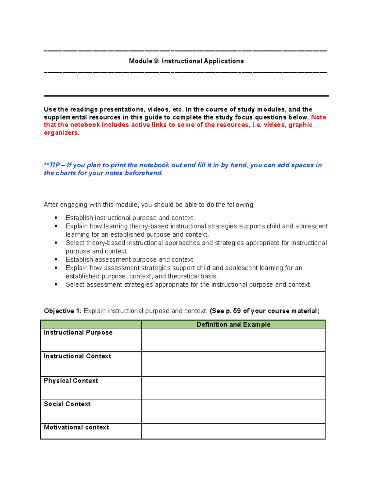 Module 9 Notebook - 1 - Found in chapter 6 - - Studocu