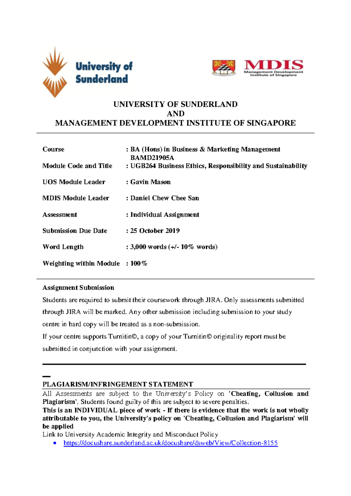 Exam 2 July 2019, questions - UNIVERSITY OF SUNDERLAND AND MANAGEMENT ...