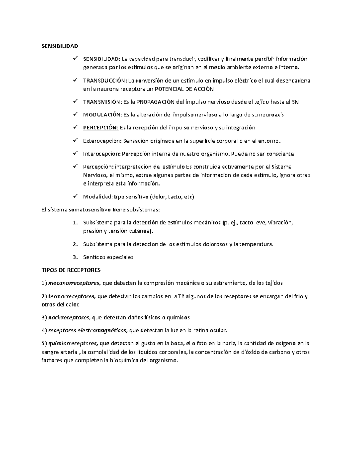 Sensibilidad - SENSIBILIDAD SENSIBILIDAD: La capacidad para transducir ...