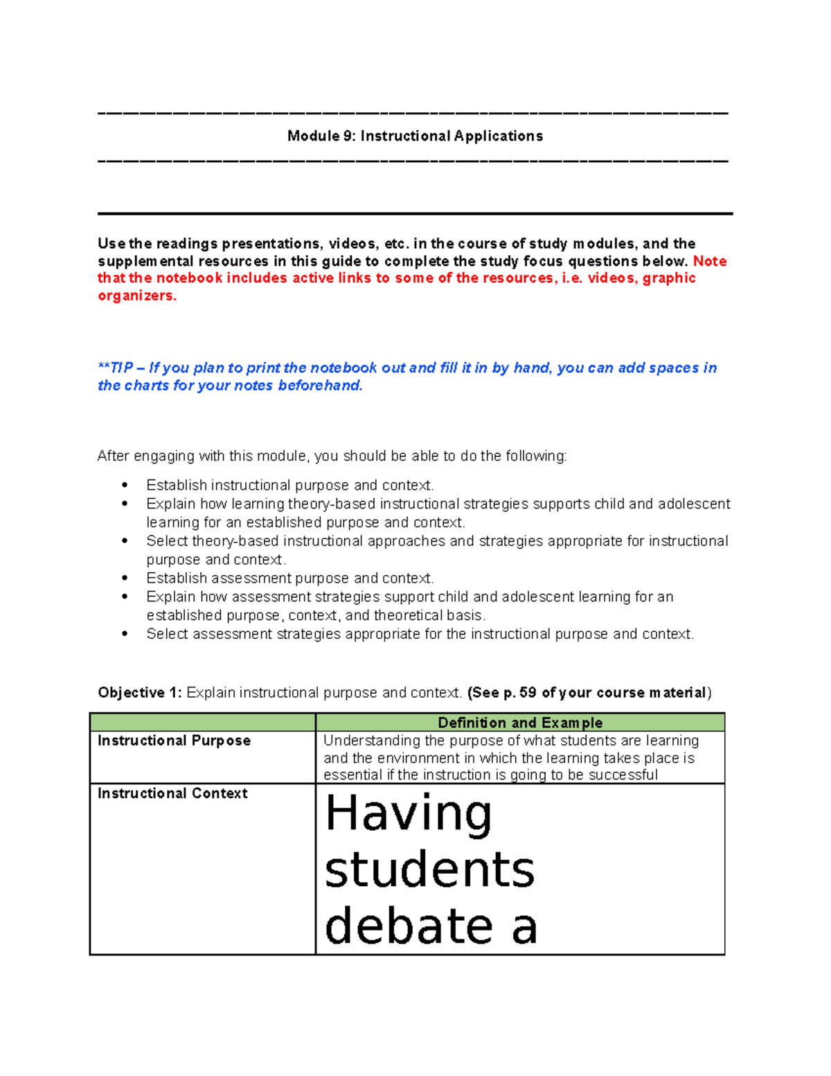 Module 9 Notebook - Updated - - Studocu