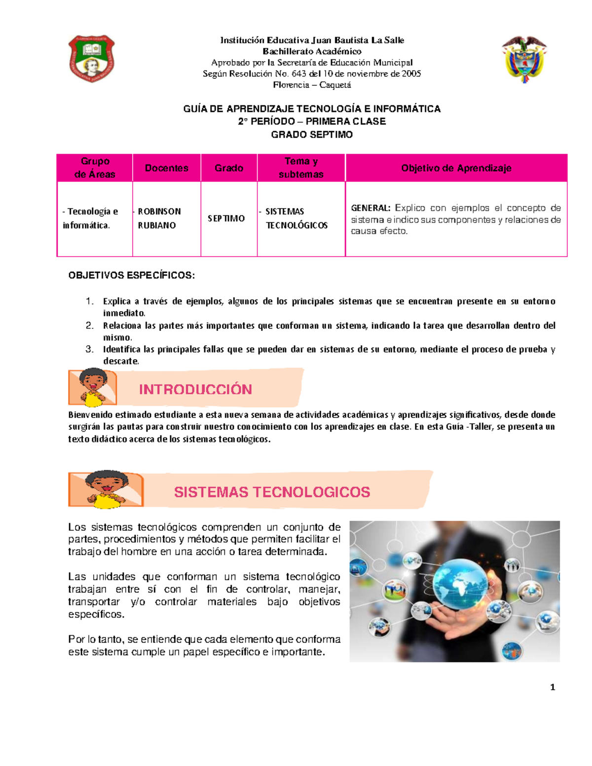 Guía 1 Tecnologia 7° 2P - guia de septimo de tecnología e informática - Bachillerato Académico ...