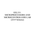 Microcontrollers & Interfacing Lab - BML202 - KTU - Studocu