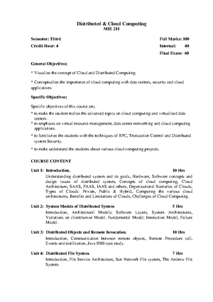 CC Unit-4, Map reduce - lecture note - Introduction to Parallel Computing Parallel Computing ...