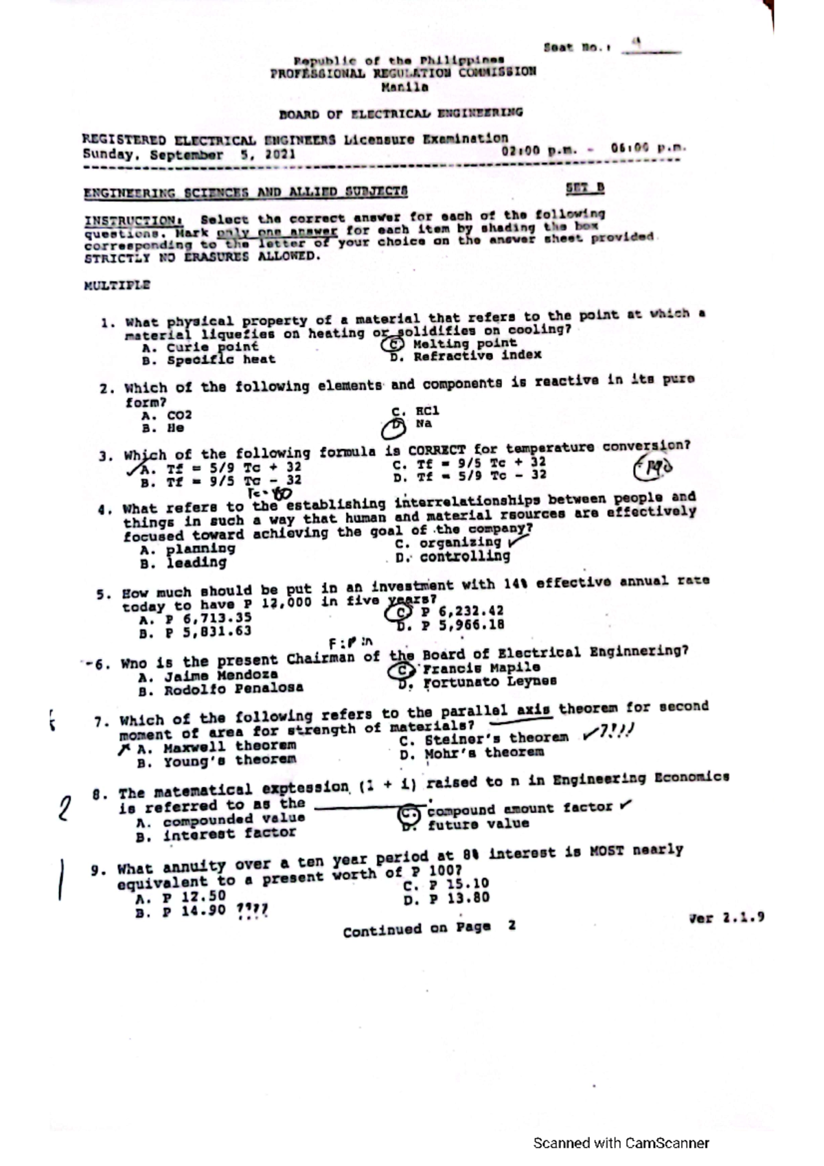 ESAS-Sept-2021 - This is the September 2021 Esas board exam - BS Civil ...