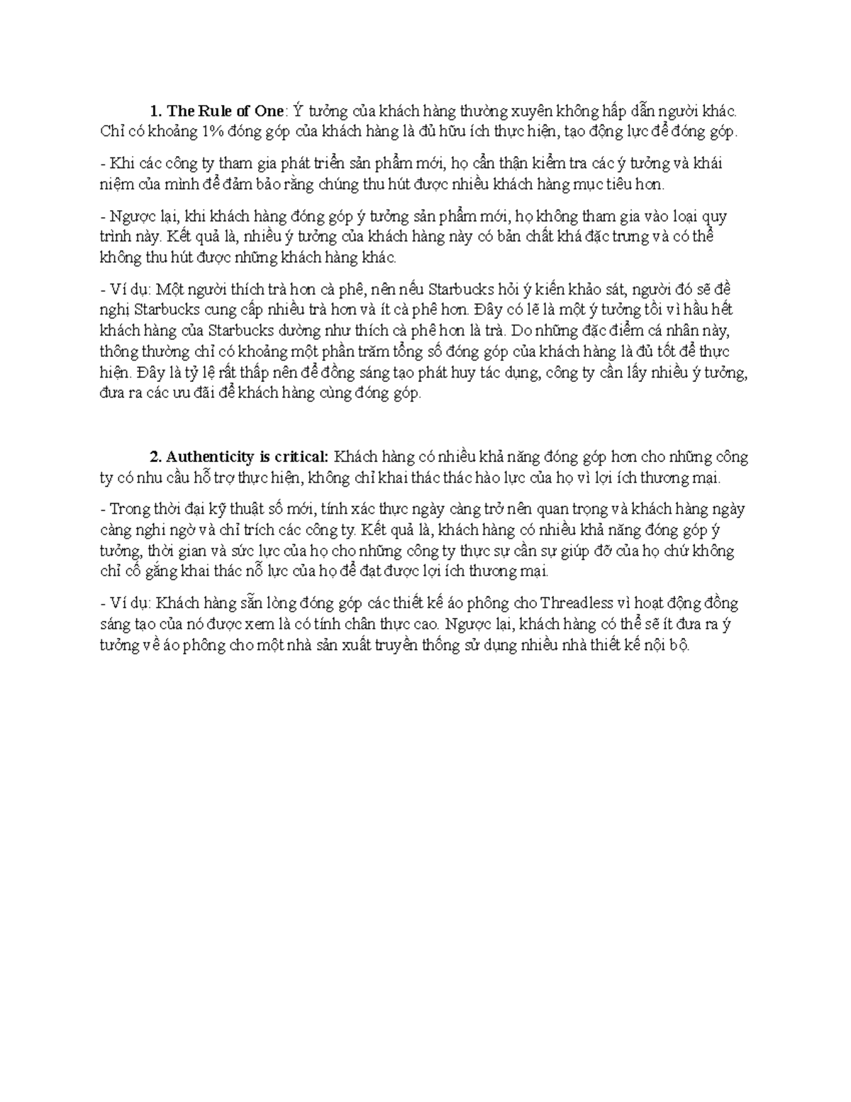 G4 Explain The rule of 1 and Authenticity is critical - The Rule of One ...