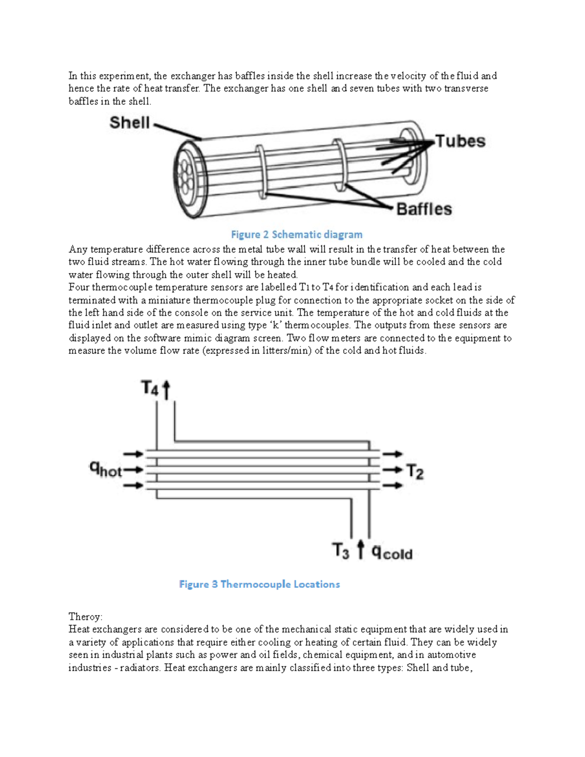 Heat exhnager prepared - In this experiment, the exchanger has baffles ...