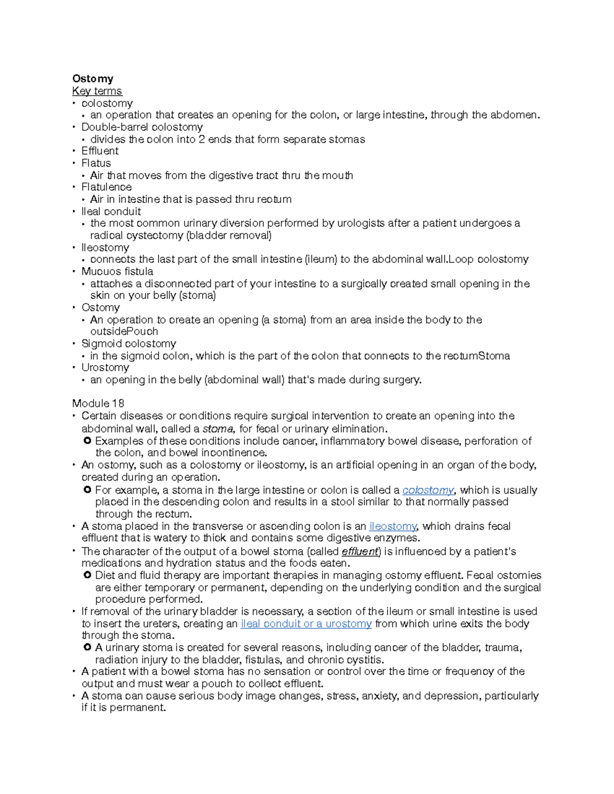 Ostomy/complex wound care and pressure ulcers lab - Ostomy Key terms ...