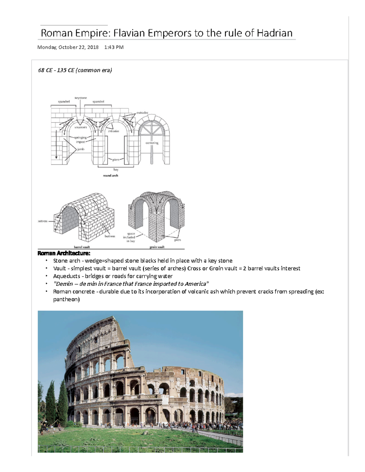 Roman Empire - Lecture notes 14 - Roman Empire: Flavian Emperors to the ...