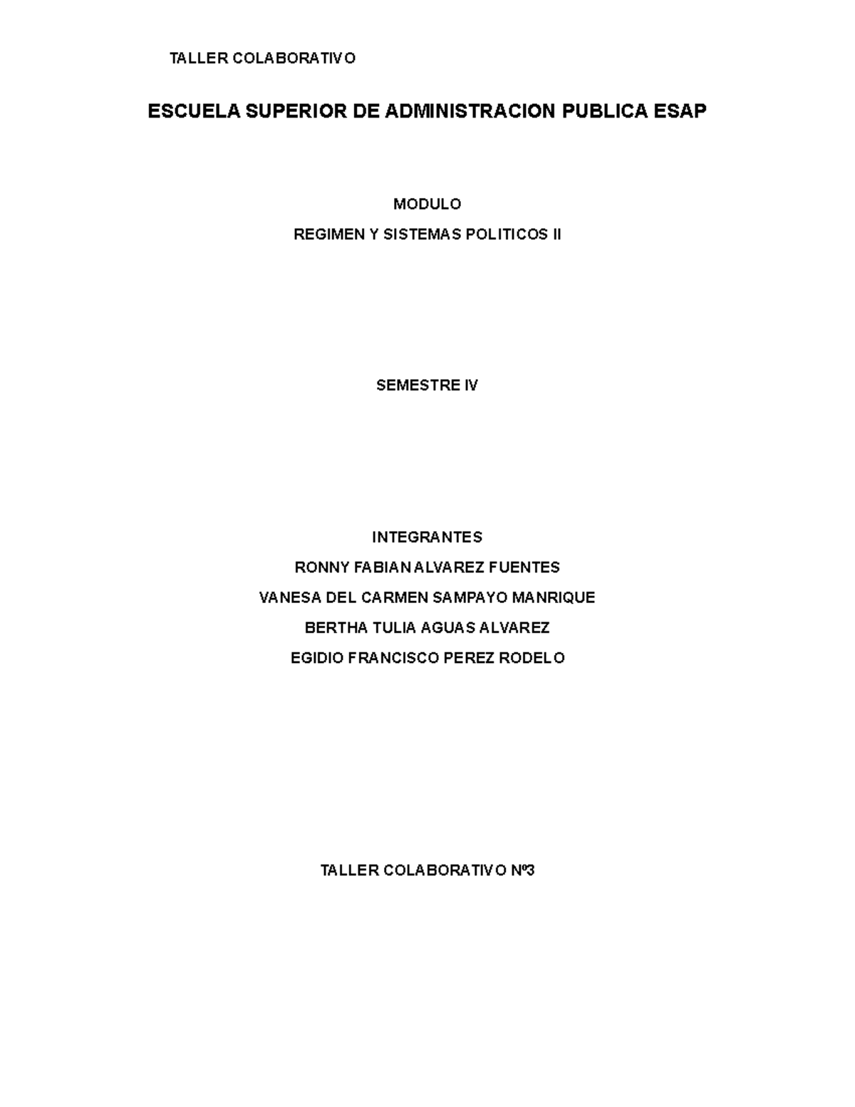 Taller Colaborativo - wdqd - ESCUELA SUPERIOR DE ADMINISTRACION PUBLICA ...