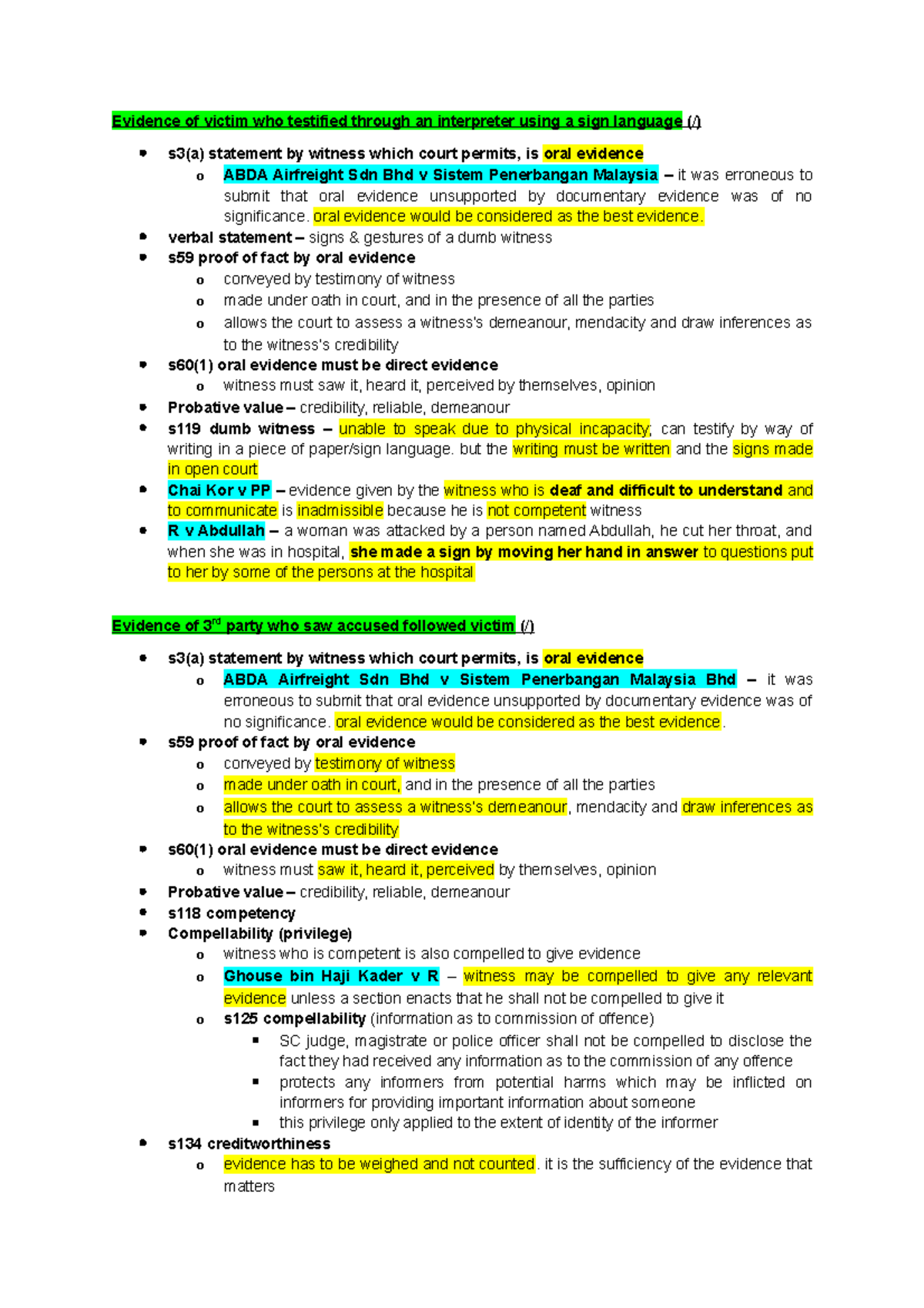 Evidence Revision - Evidence of victim who testified through an ...