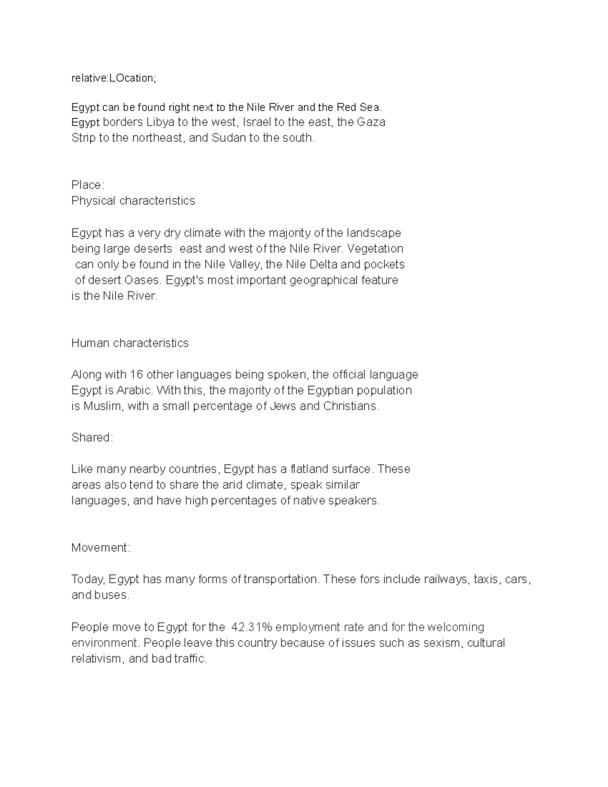 Global Eygpt Project - information about ancient egypt - relative ...