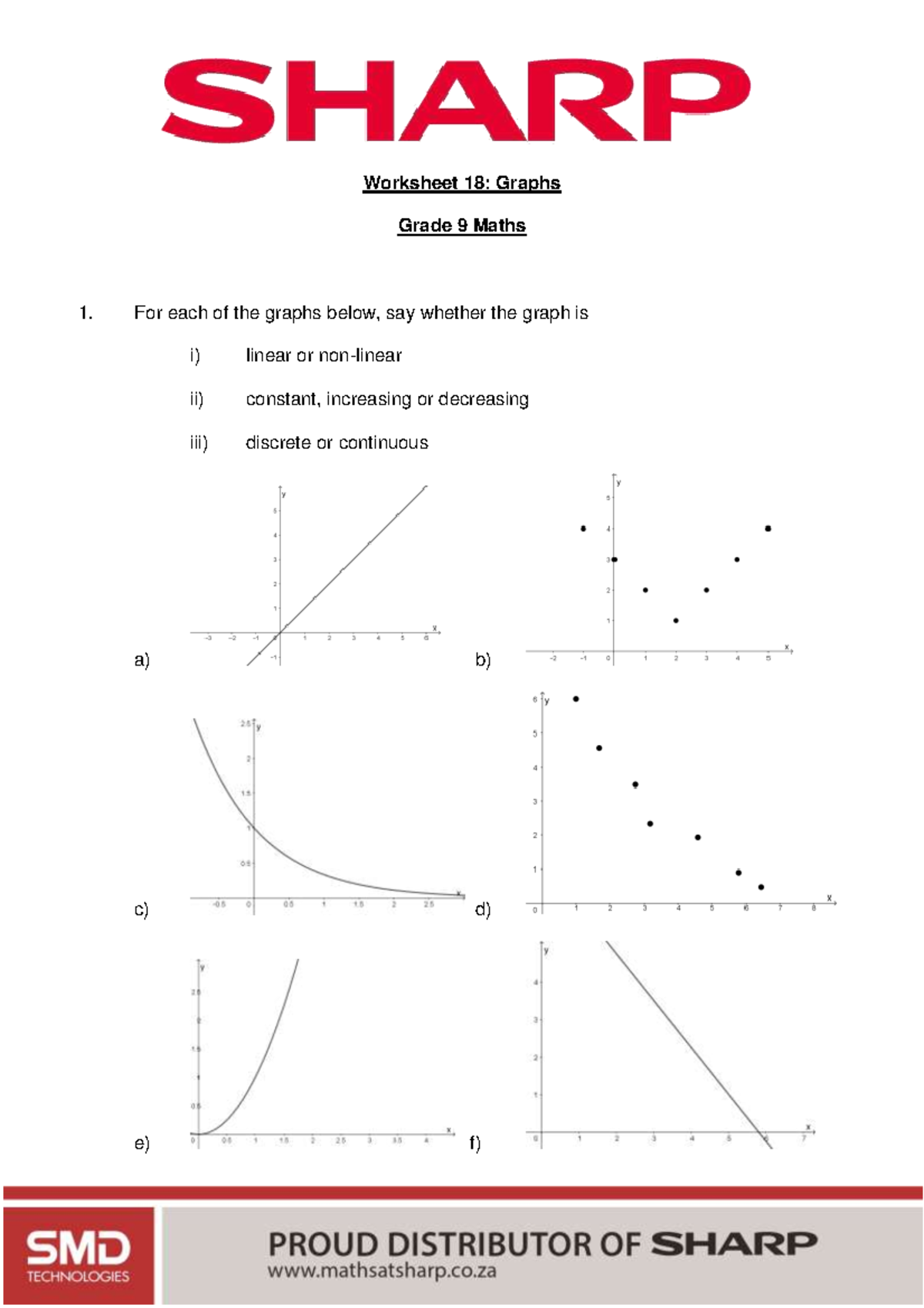 Worksheet-18-graphs - Maths practice worksheet - Worksheet 1 8 : Graphs ...