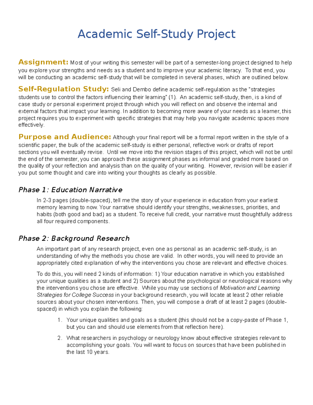 AS Academic Self-Study - Academic Self-Study Project Assignment: Most ...