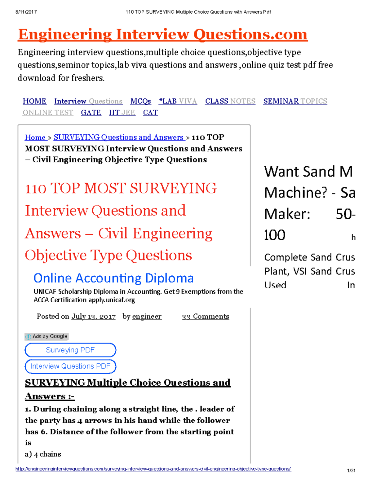Surveying-multiple-choice-questions-with-answers-pdf - 8/11/2017 110 ...