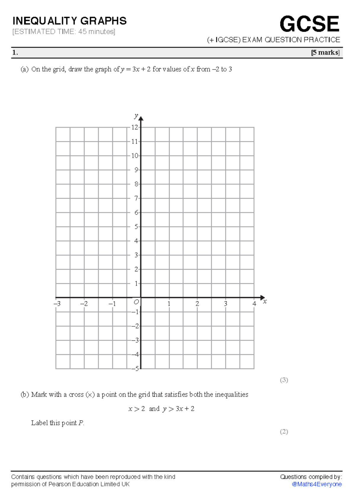 Inequality-graphs exam questions - INEQUALITY GRAPHS [ESTIMATED TIME ...