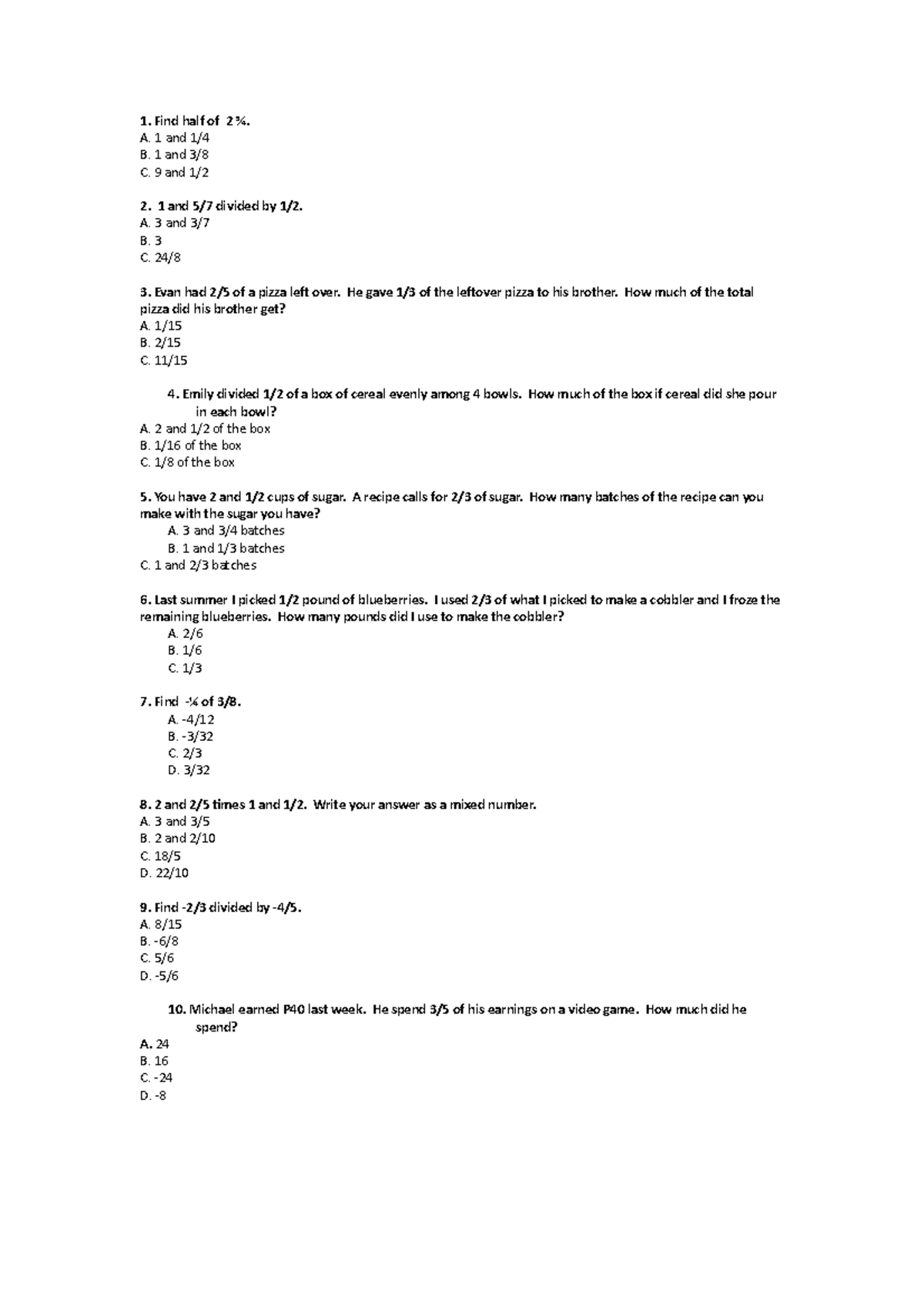 Mathematics In The Modern World 1 Find Half Of 2 A 1 And B 1 And C