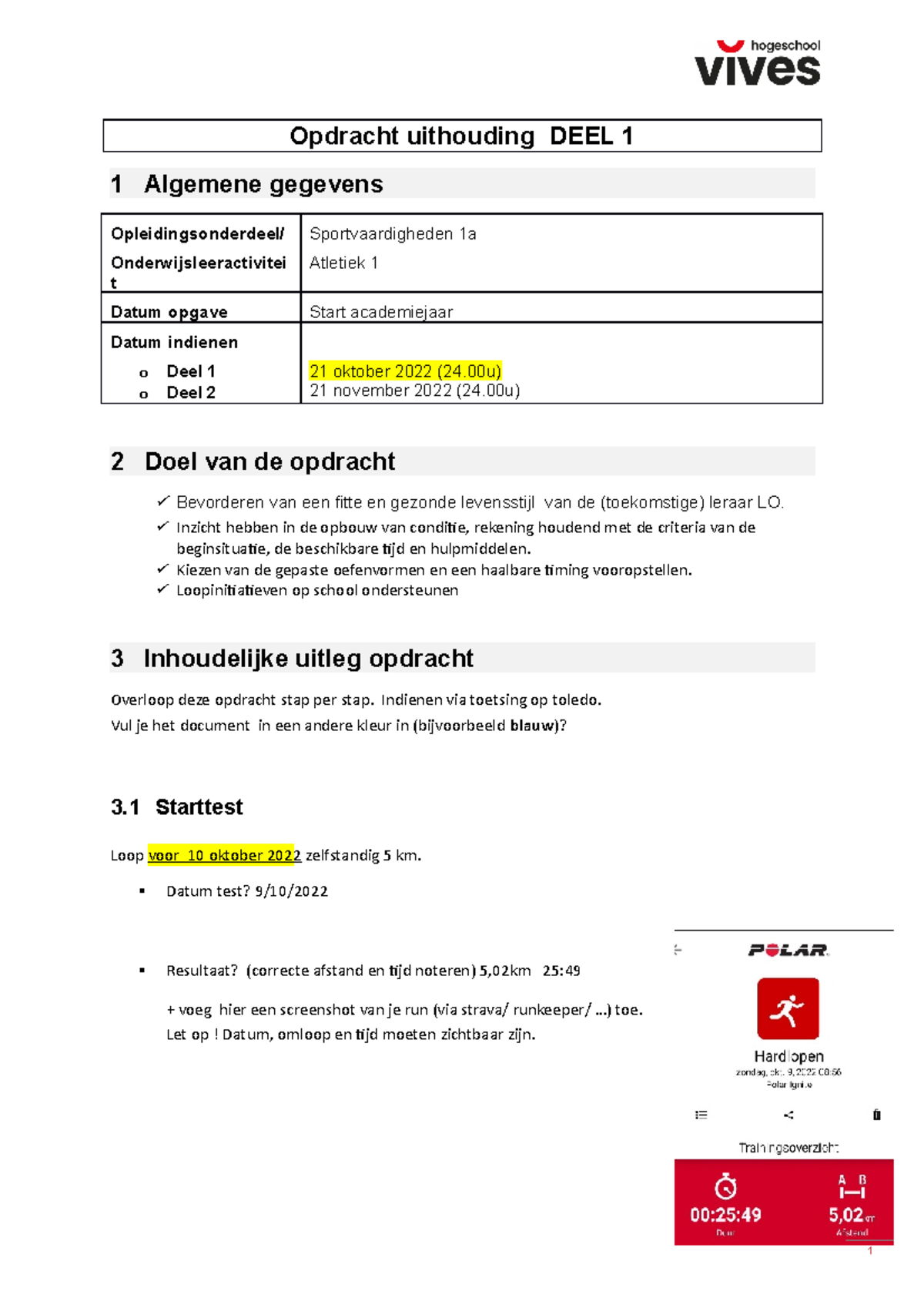 Opdracht uithouding deel 1 - Opdracht uithouding DEEL 1 1 Algemene ...