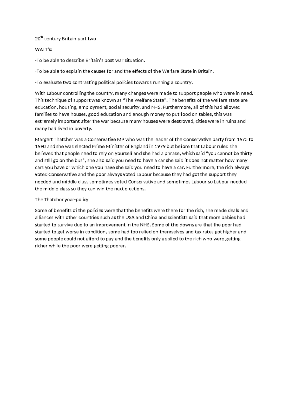 Britain in the 20th century part two - 20 th century Britain part two ...