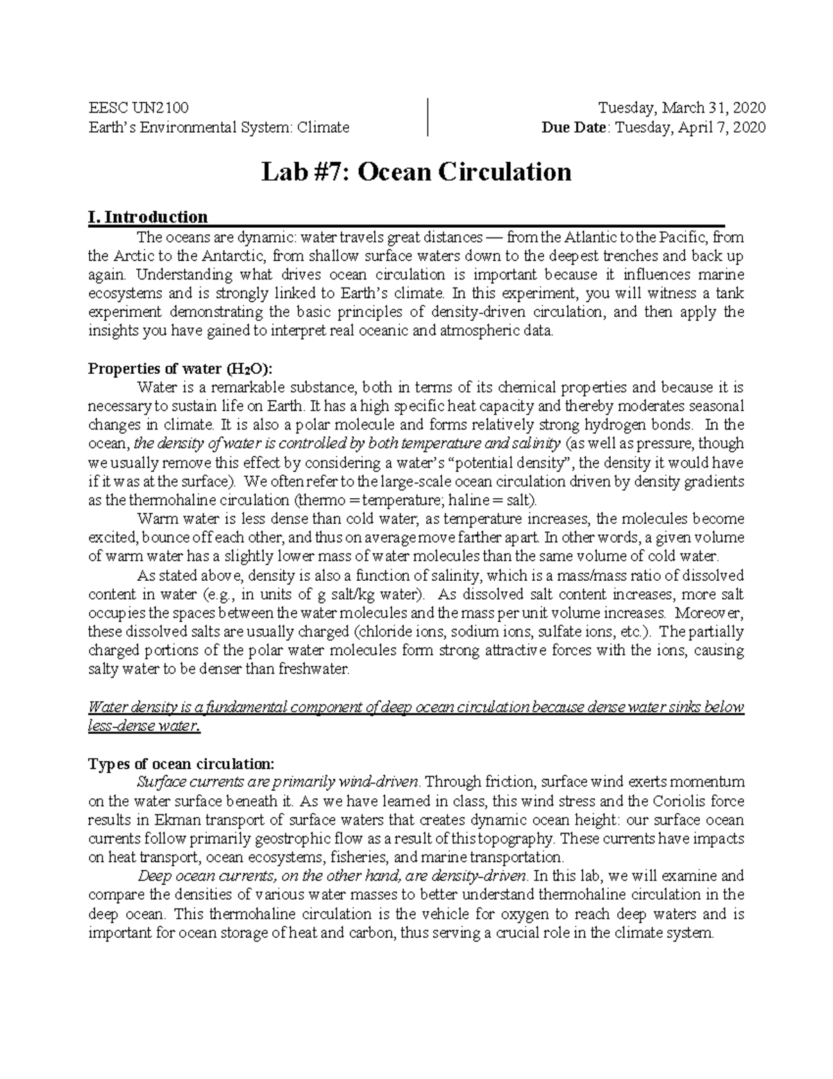 Lab7 Instructions Spring 2020 - EESC UN2100 Tuesday, March 31, 2020 ...