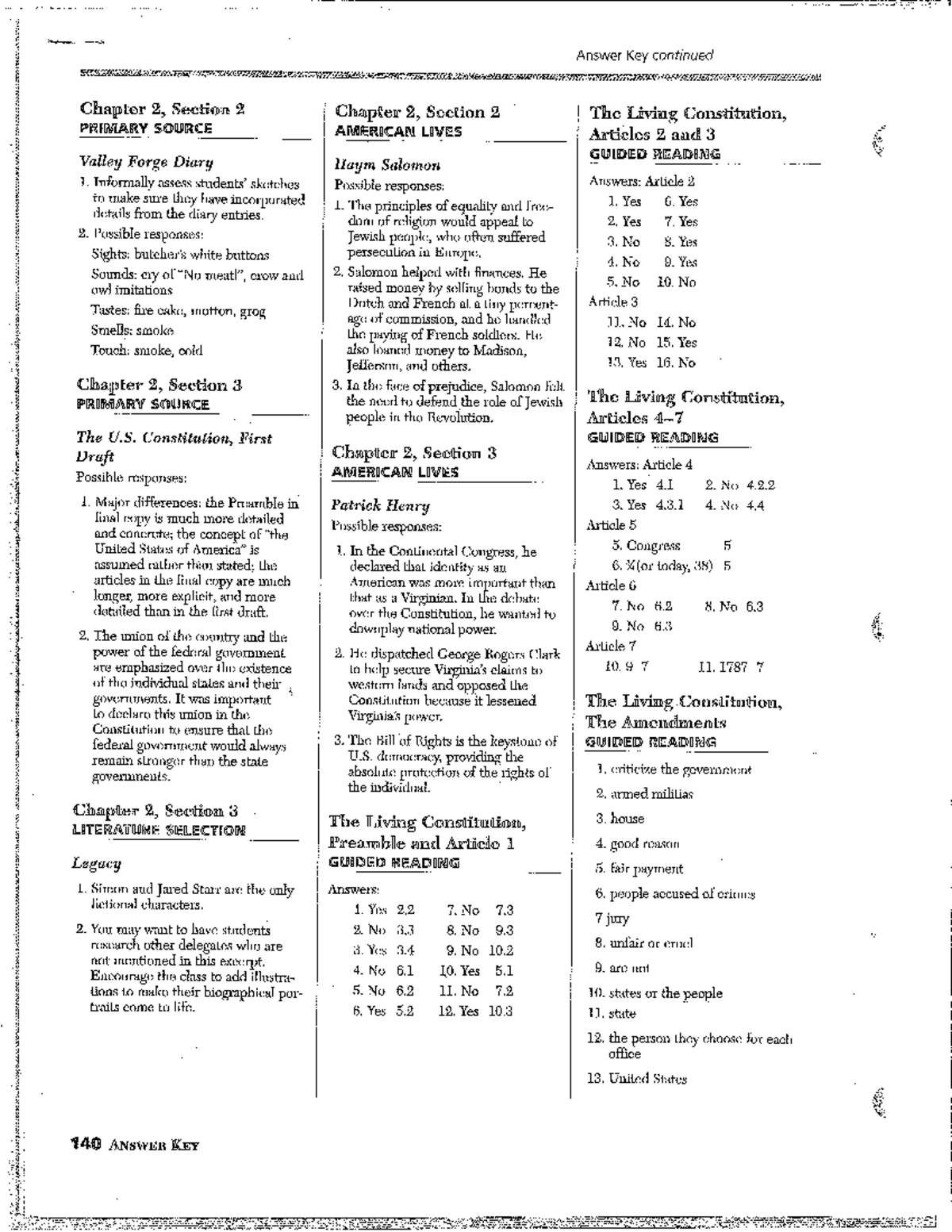 Civics and Constitution investigation materials answer key - Studocu