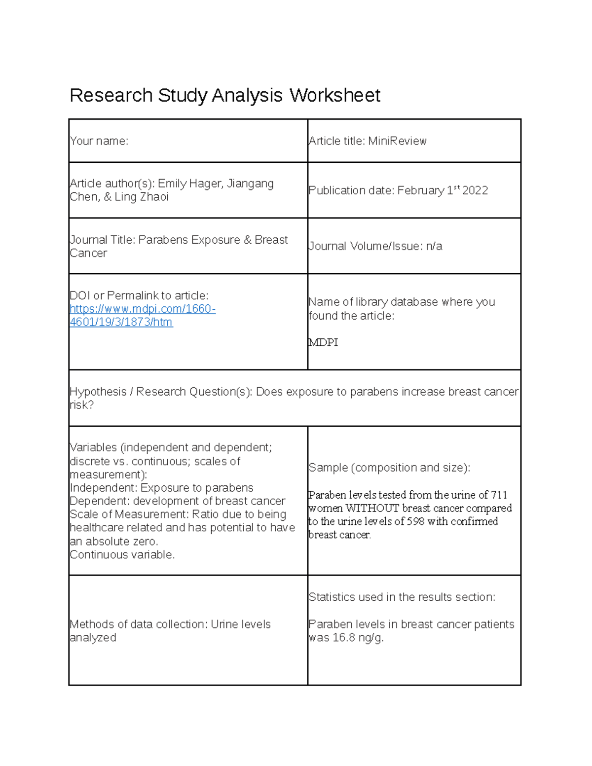 Stats 3 - Research Final Project - Research Study Analysis Worksheet ...