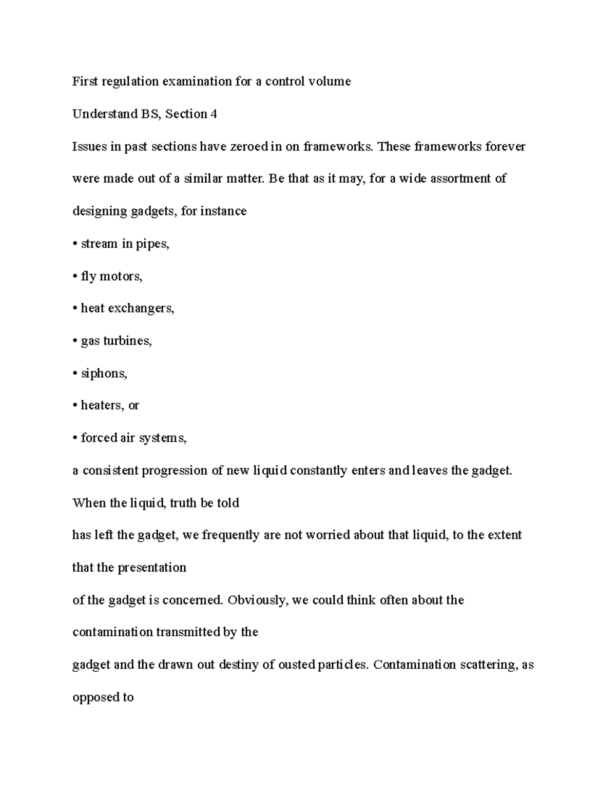Section 4 understand bs - First regulation examination for a control ...