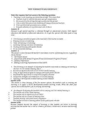 Module Formative TEST 4 KB 4 Learning Design Project Based Learning ...