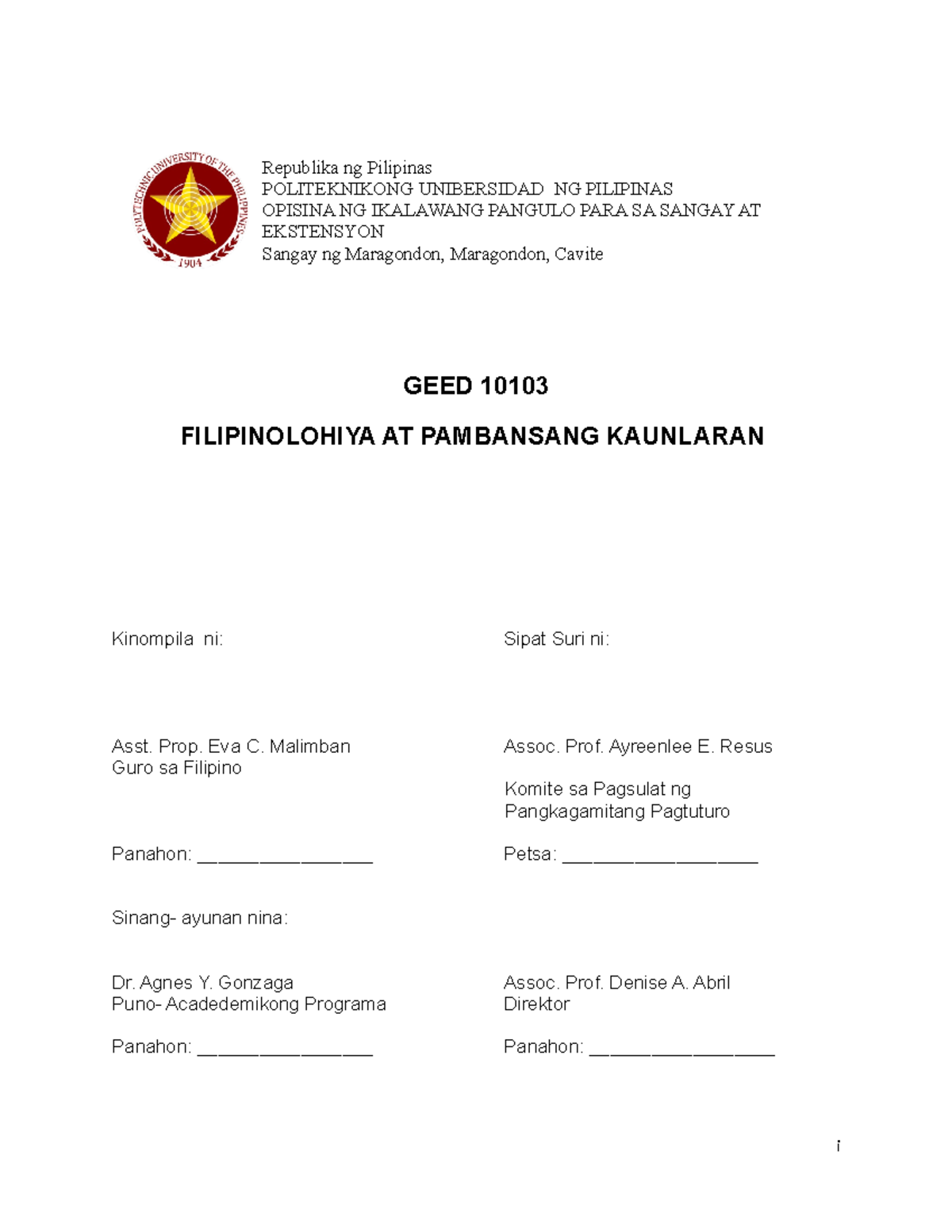 Filipinolohiya at Pambansang Kaunlaran - Republika ng Pilipinas ...