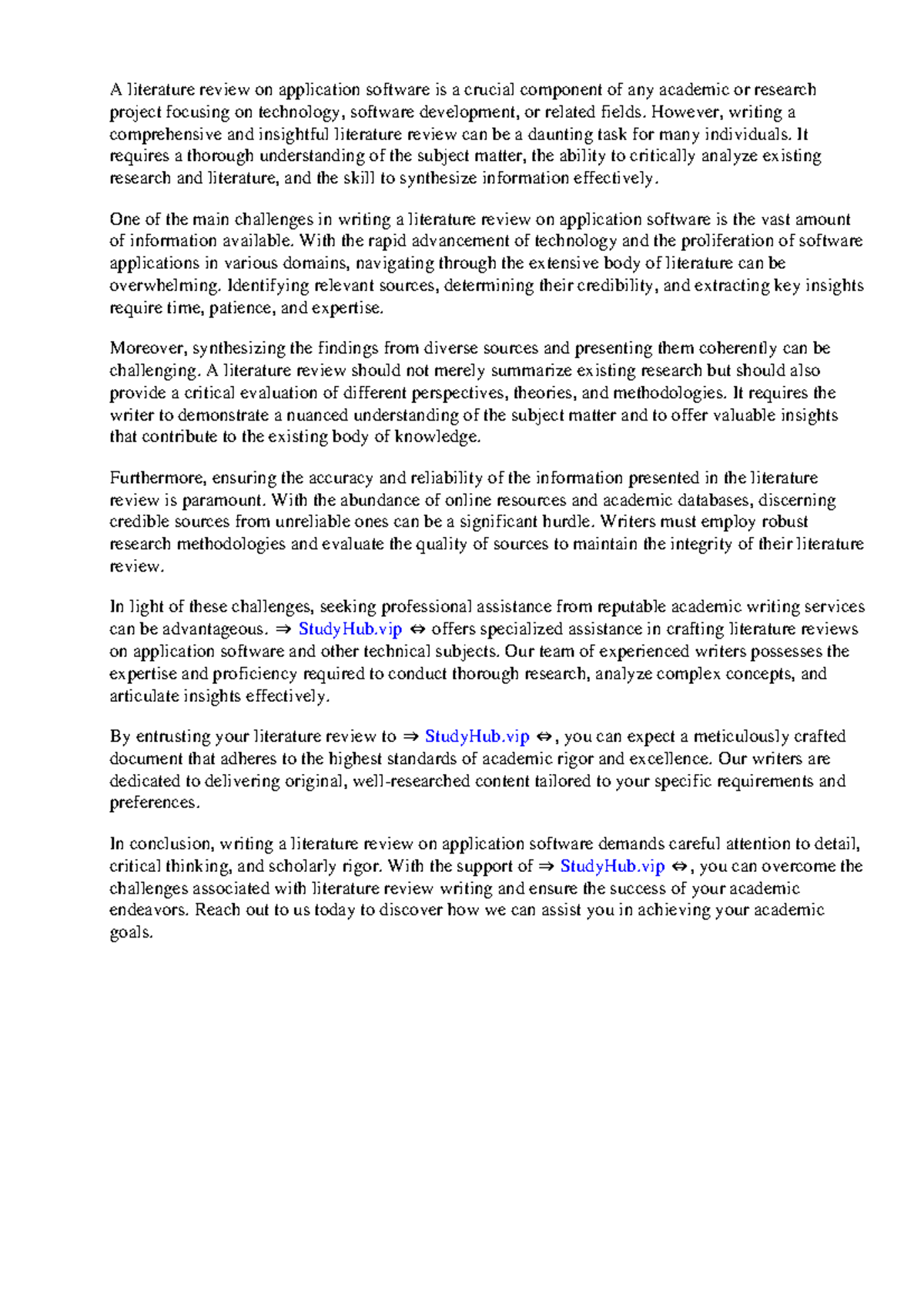 Literature Review On Application Software - A literature review on ...