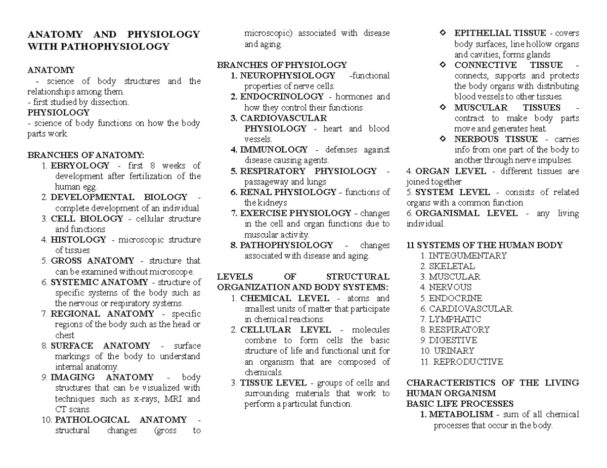 Anaphy-CH1-HALF-OF-3 - ANATOMY AND PHYSIOLOGY WITH PATHOPHYSIOLOGY ...