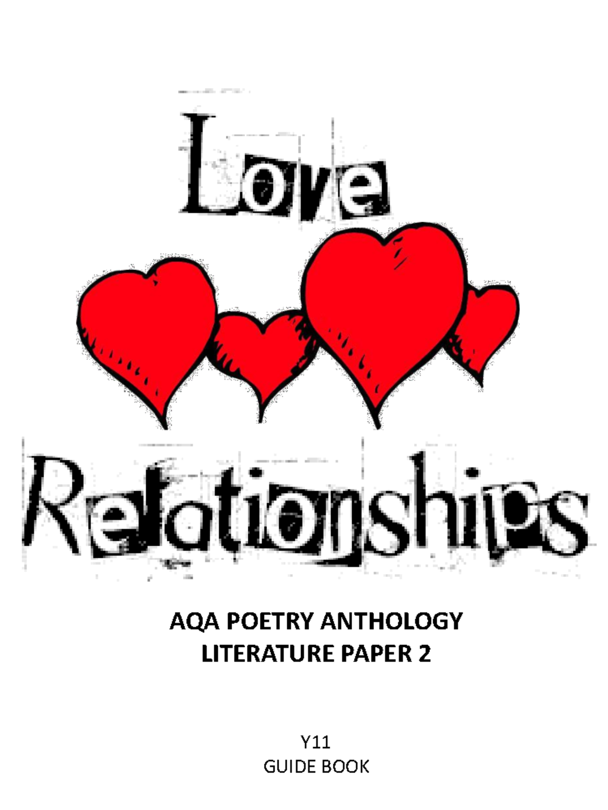 Poetry Guide Love and Relationships - Y GUIDE BOOK AQA POETRY ANTHOLOGY ...