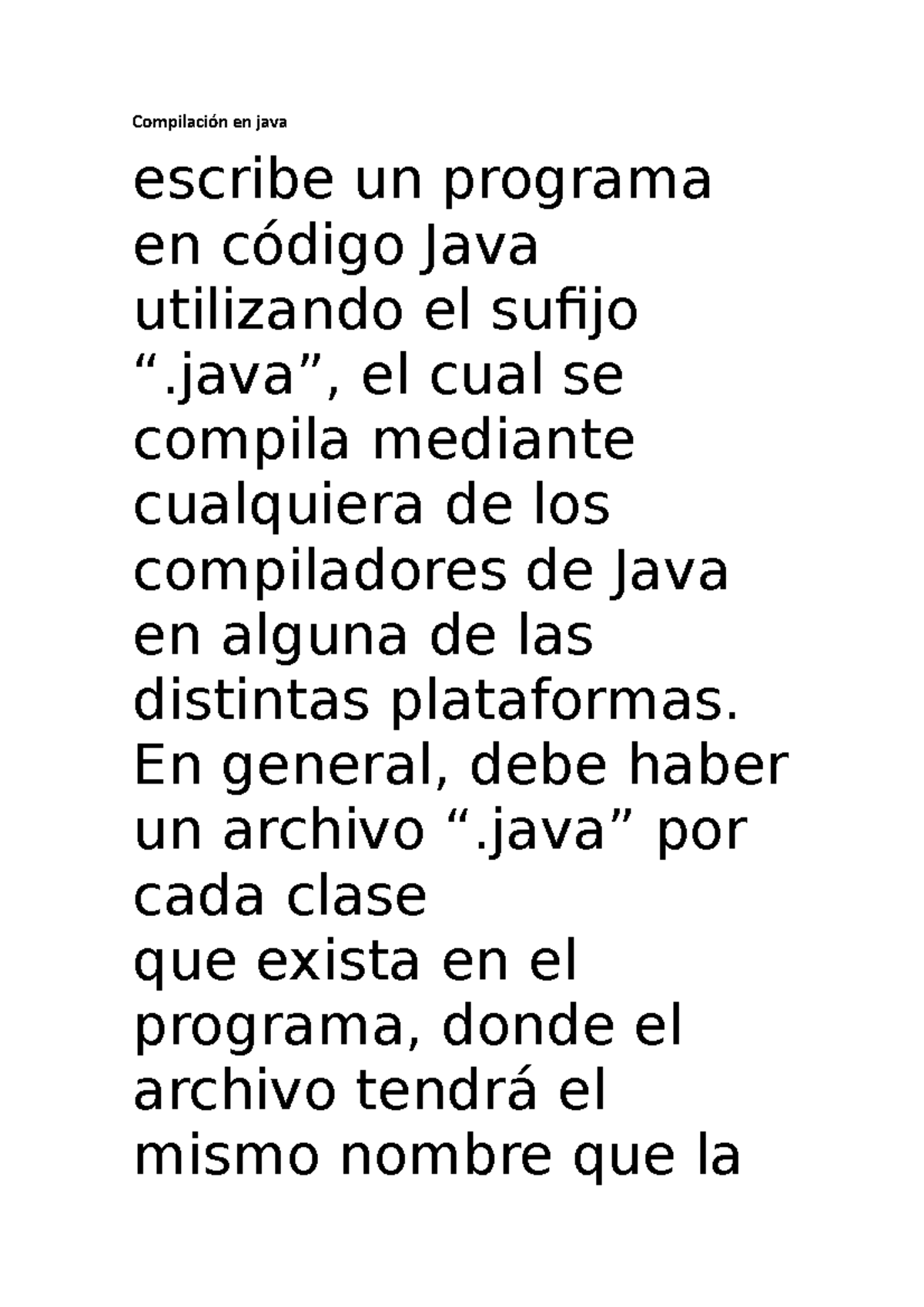 Compilación en java - Compilación en java escribe un programa en código ...