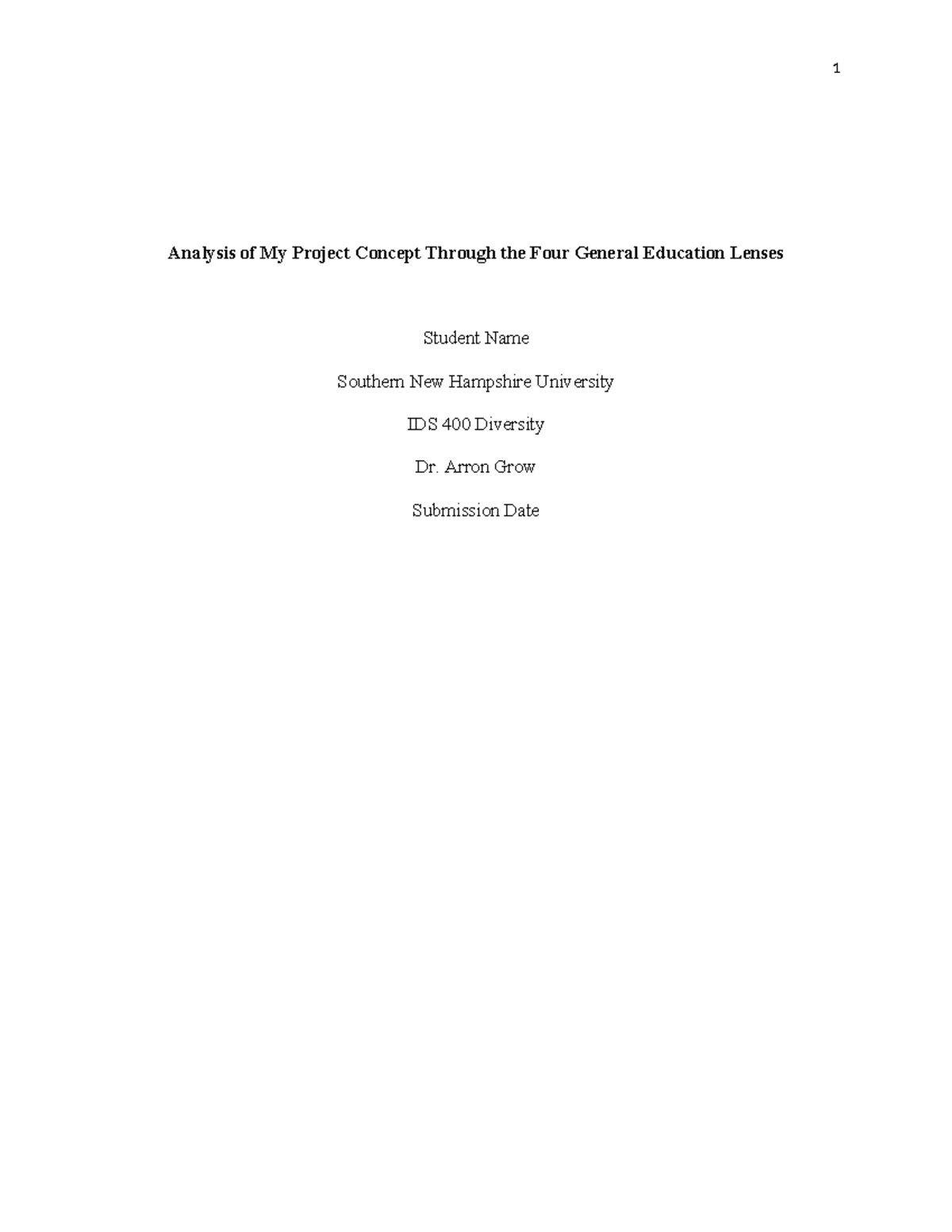Module 1 Writing Activity Template - Analysis of My Project Concept ...