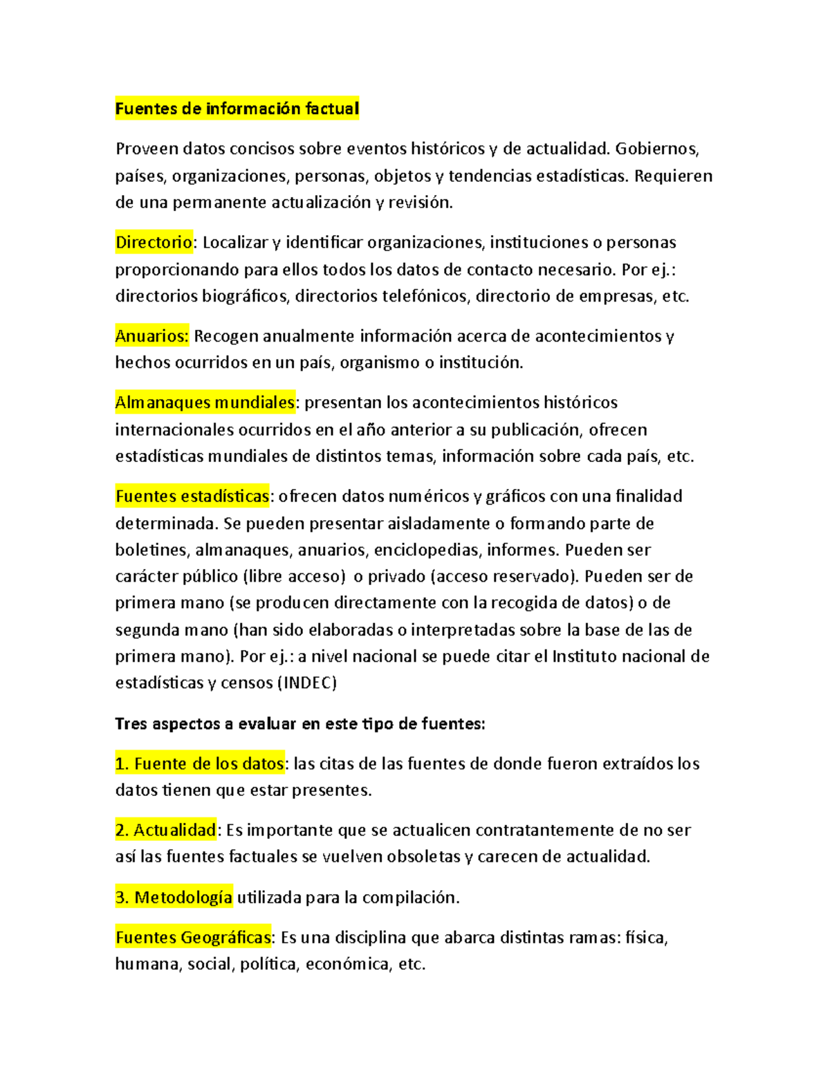 Fuentes de información factual y Annual Reviews - Fuentes de ...