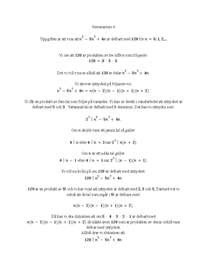 Seminarium 5 Matematik för naturvetenskaper II - Seminarium 5 Bestäm ...
