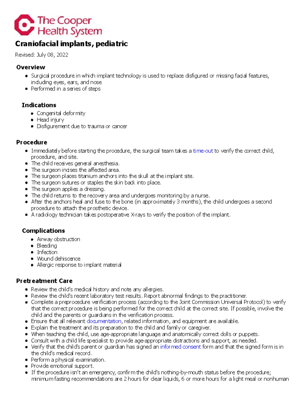 © 2022 Lippincott Advisor - Treatments Craniofacial implants, pediatric ...