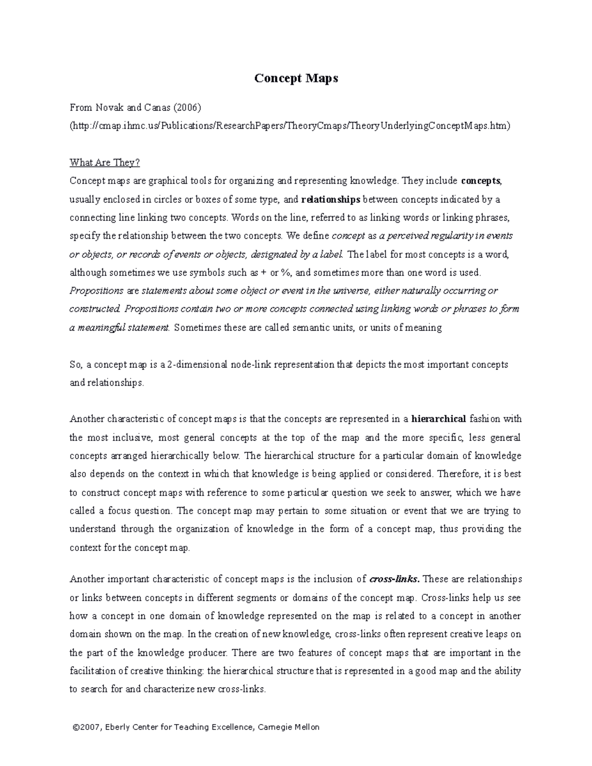 Concept Map WS208 - Concept Maps From Novak and Canas (2006) - Studocu