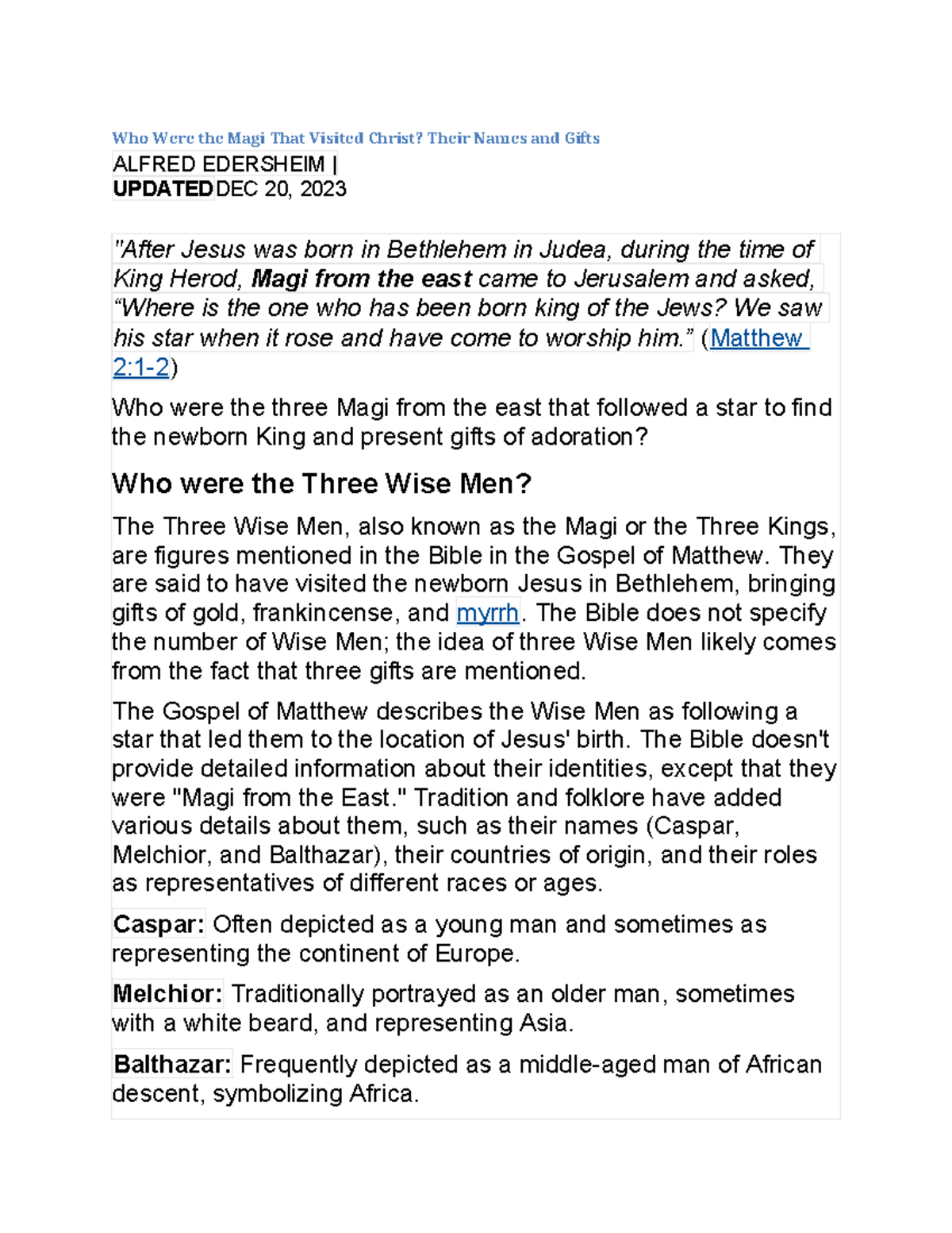 Bible MAGI - HAVE NICE DAY - Who Were the Magi That Visited Christ ...