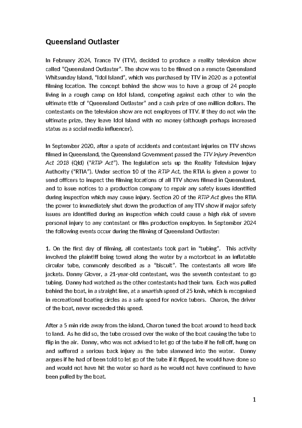 Qld Outlaster-1 - Qld Outlaster answer - Queensland Outlaster In ...