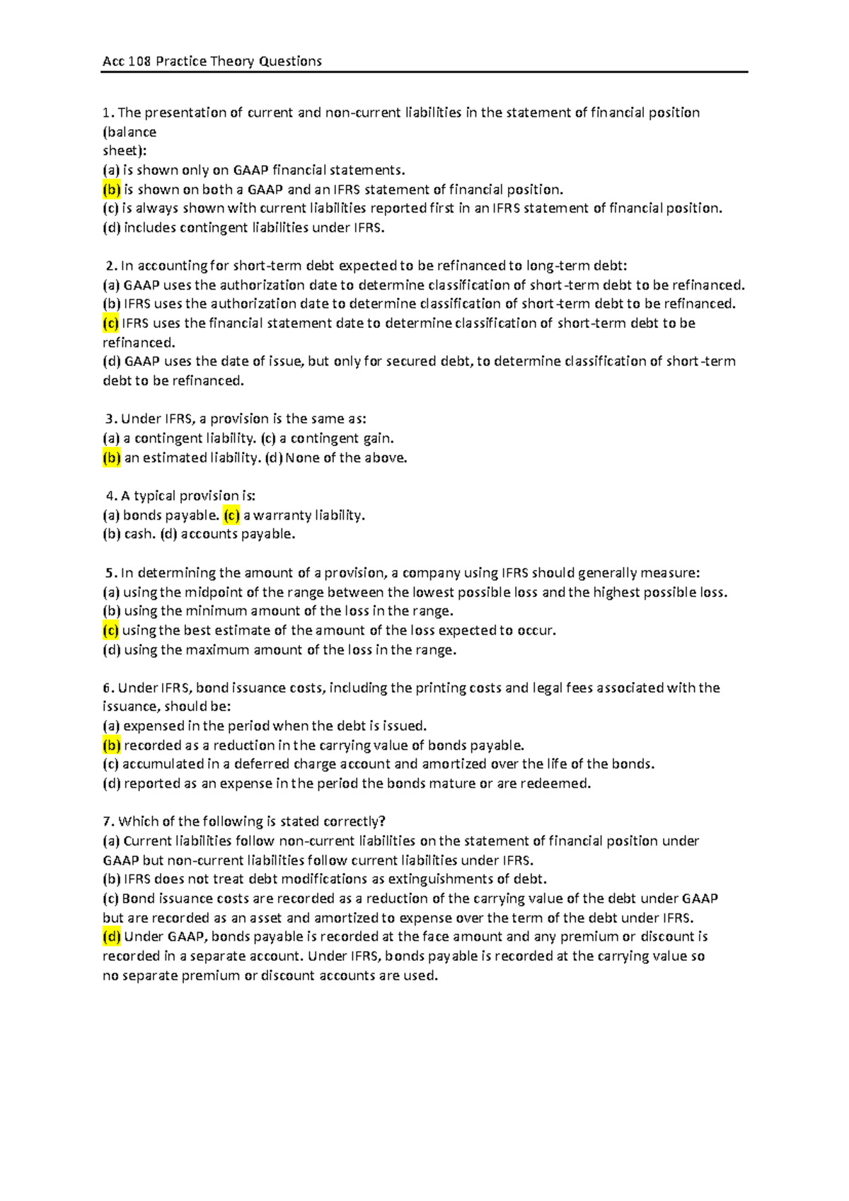 Acc 108 Final Exam Practice Theory Questions - The presentation of ...