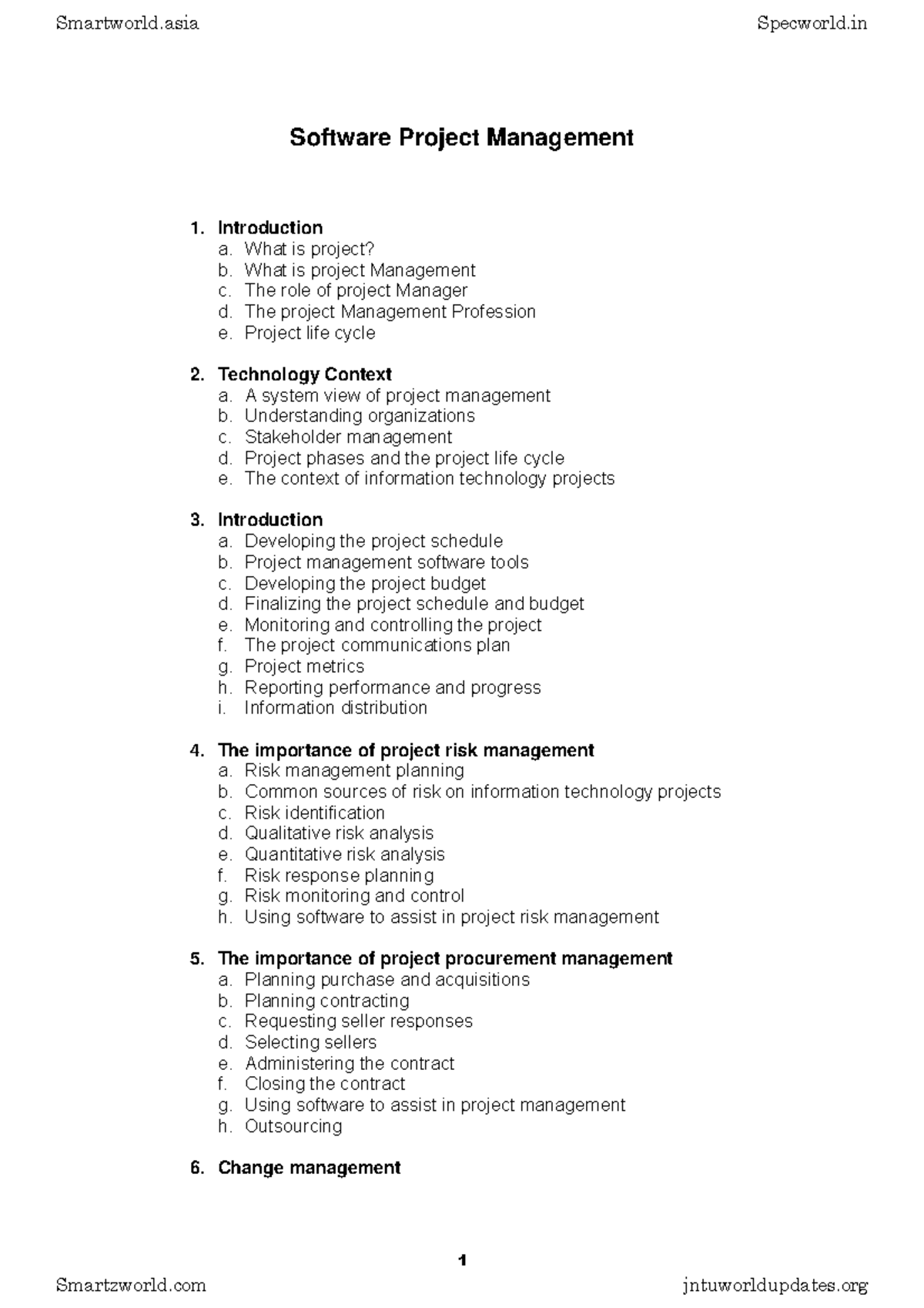 Software Project Management - Software Project Management Introduction ...
