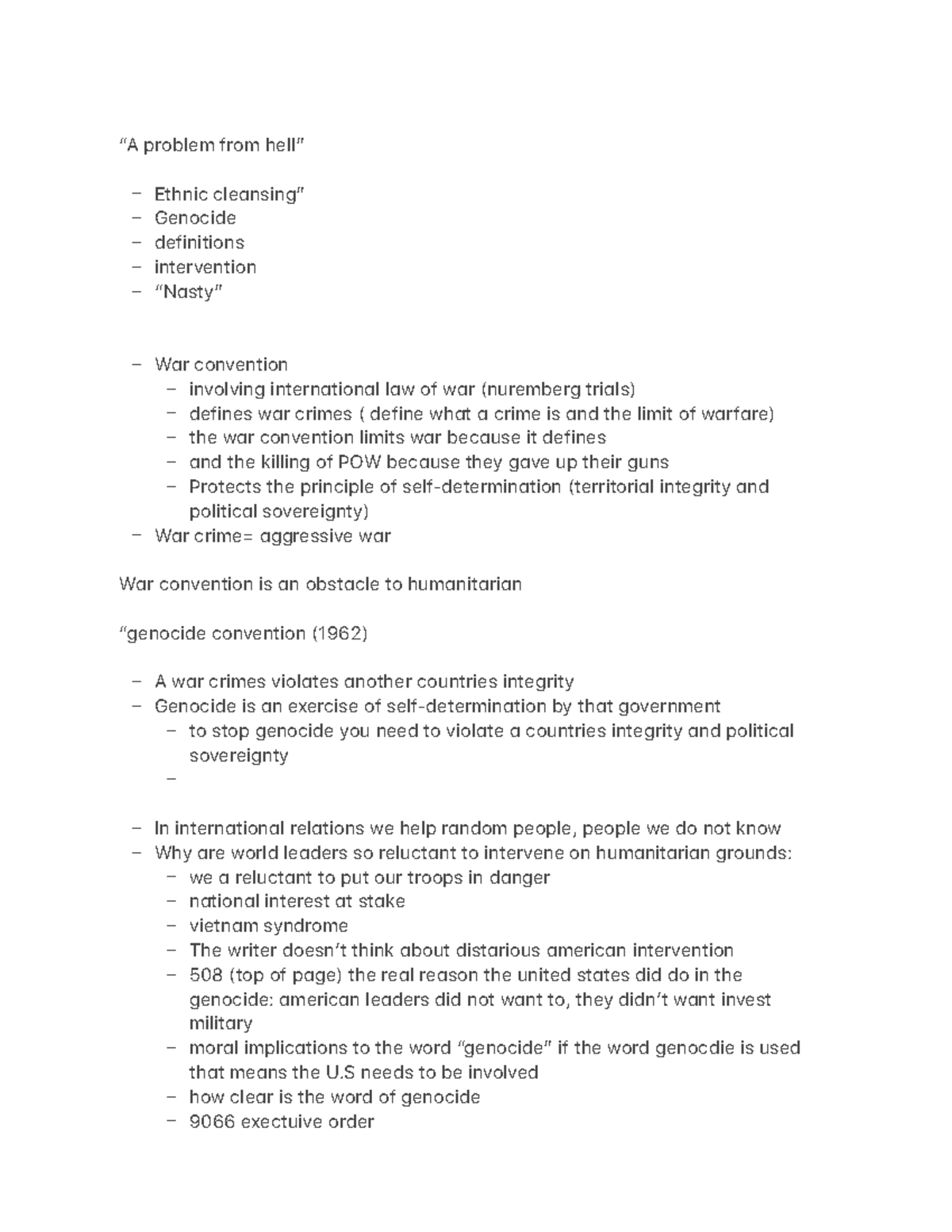 “A problem from hell” - “A problem from hell” – – – – – Ethnic ...