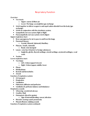 Medical Surgical 1 Chest and lower respiratory tract disorders study ...