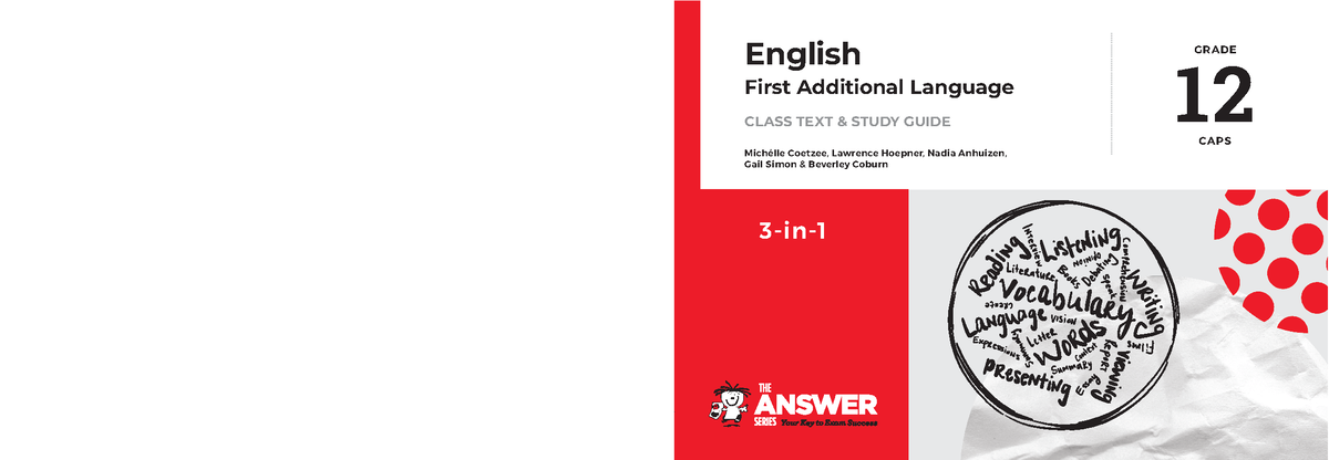 Gr 12 Eng FAL Gramar - 12 GRADE CAPS English First Additional Language ...