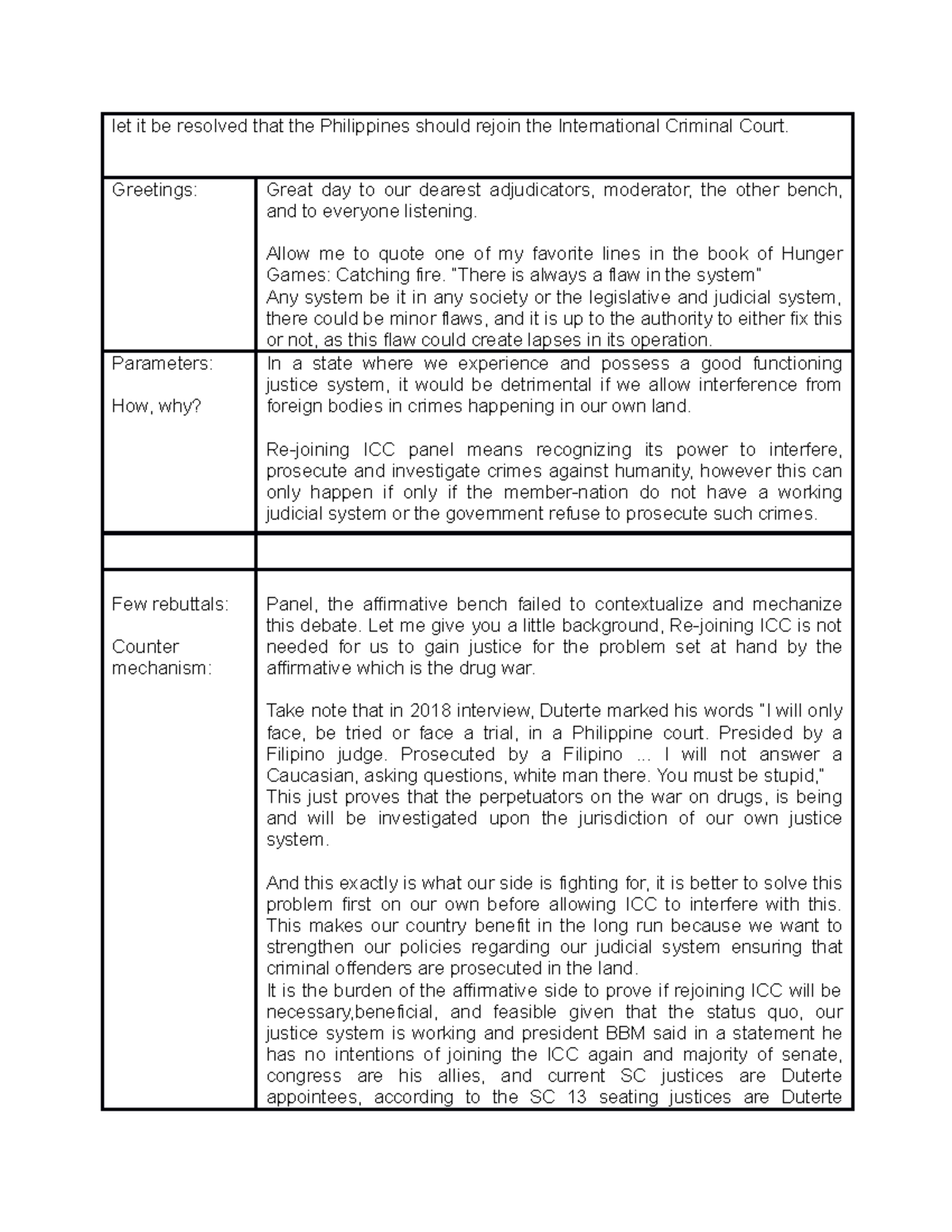 1st negatron - debating speech - let it be resolved that the ...