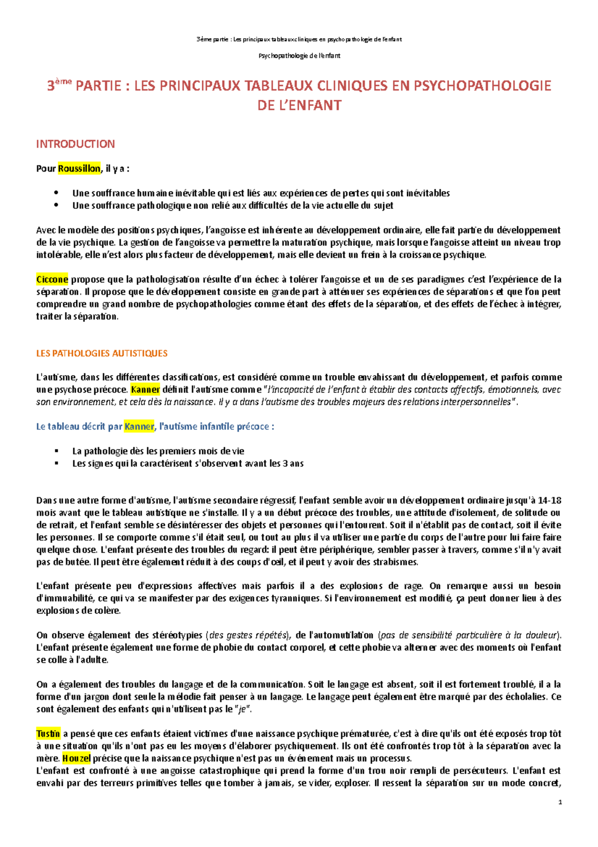 3ème partie - Les principaux tableaux cliniques en psychopathologie de ...