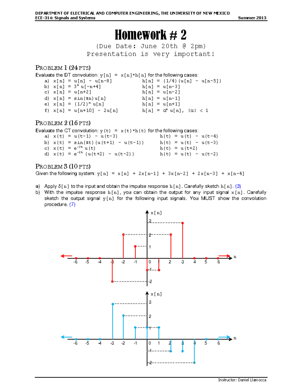 HW2, q + a - Homework assignment 2 - DEPARTMENT OF ELECTRICAL AND COMPUTER ENGINEERING, THE ...